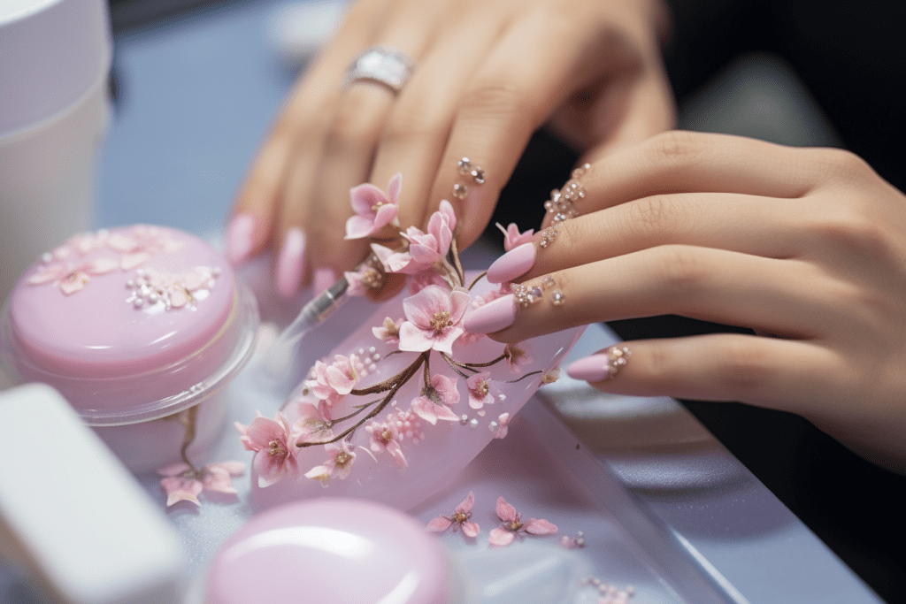 "the Whimsy of Cottagecore Nail Art for a Rustic-Chic Touch" - aestheticaly